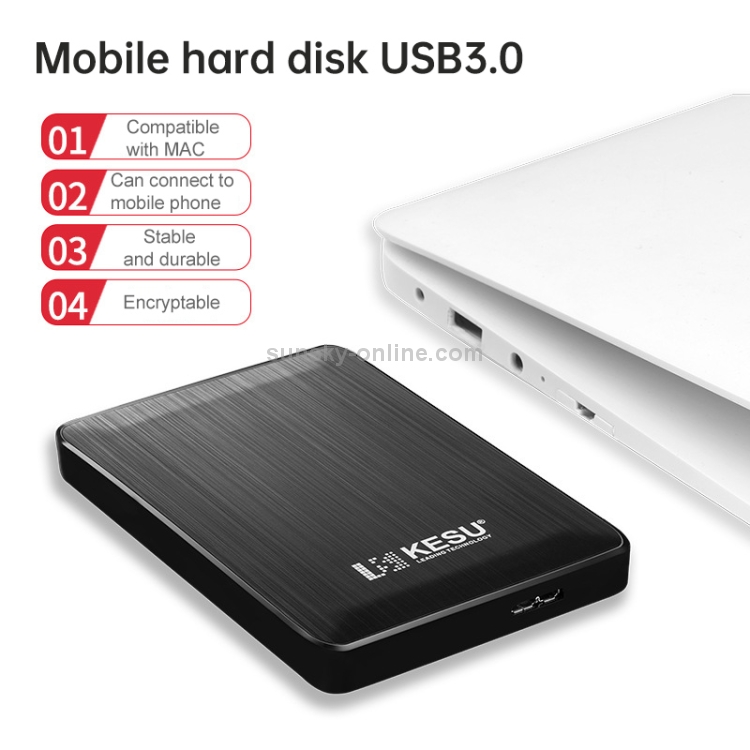 KESU High-speed USB 3.0 Mobile Hard Disk, Capacity: 250GB