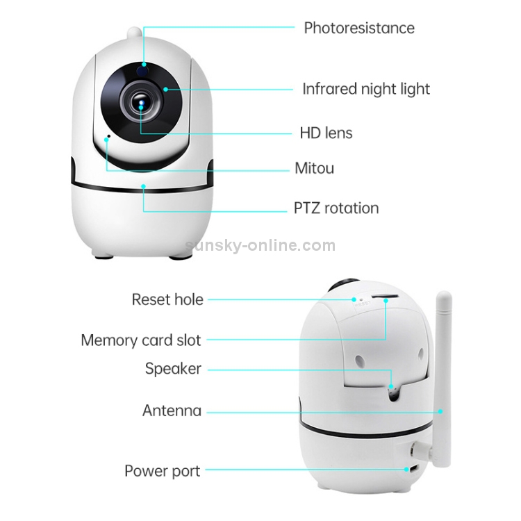 HD Cloud Wireless IP Camera Intelligent Auto Tracking Human Home ...