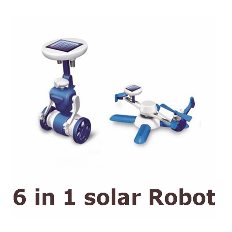 3pcs Diy 태양 퍼즐 장난감 6 In 1 교육용 태양 광 발전 키트 어린이를위한 참신 태양 광 로봇