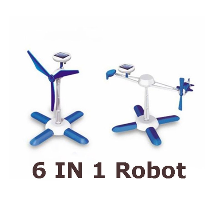 3pcs Diy 태양 퍼즐 장난감 6 In 1 교육용 태양 광 발전 키트 어린이를위한 참신 태양 광 로봇