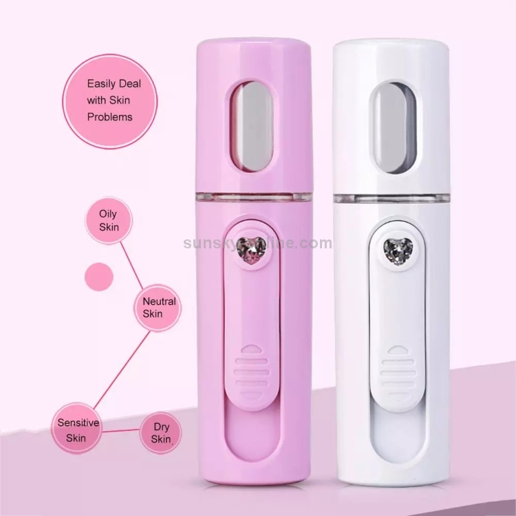 페이셜 스티머 나노 스티머 핸디 페이스 수분 분무기 충전식 미니 Usb 충전 자동 알코올 분무기 라이트 퍼플