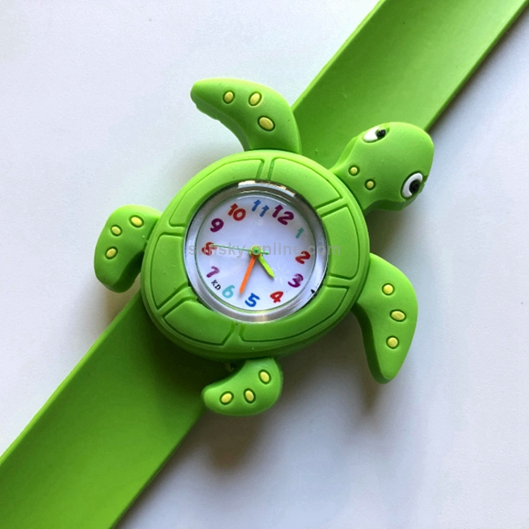 Reloj de dibujos animados en 3D de 10 piezas para niños (tortugas)