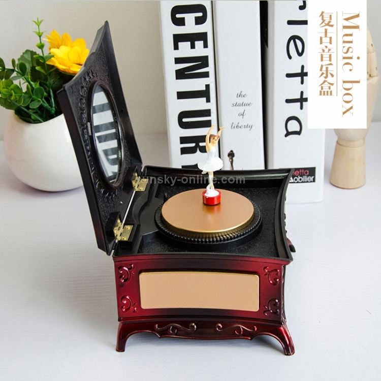 Tocador clásico Caja de música giratoria para niña con caja de música ...