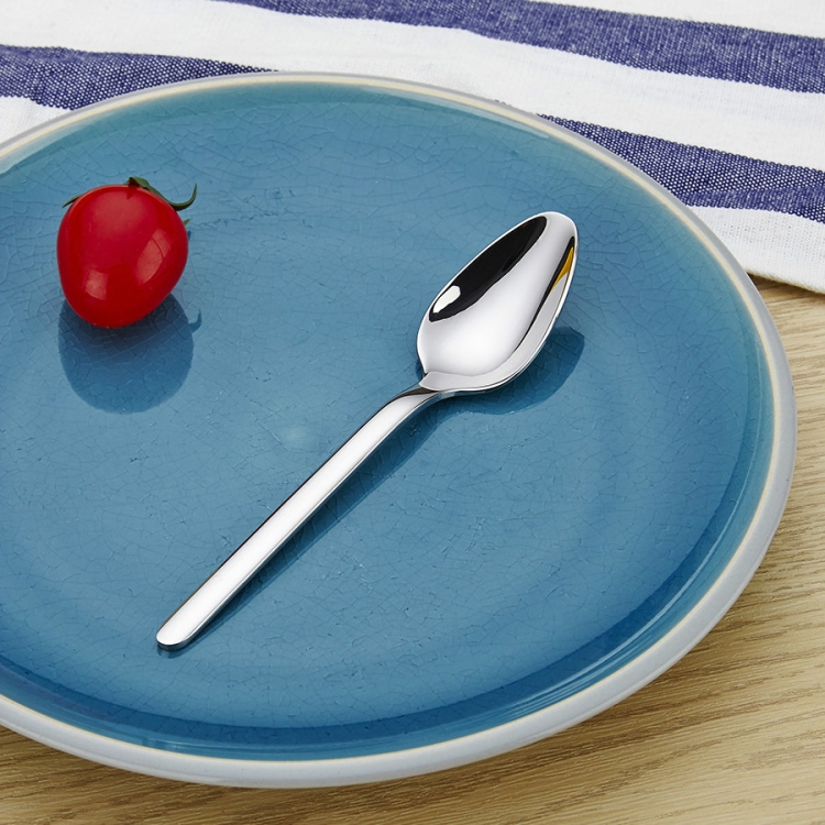 2 PCS Thick Stainless Steel Western Food Spoon Coffee Spoon, Size:L