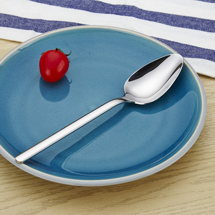 2 PCS Thick Stainless Steel Western Food Spoon Coffee Spoon, Size:L