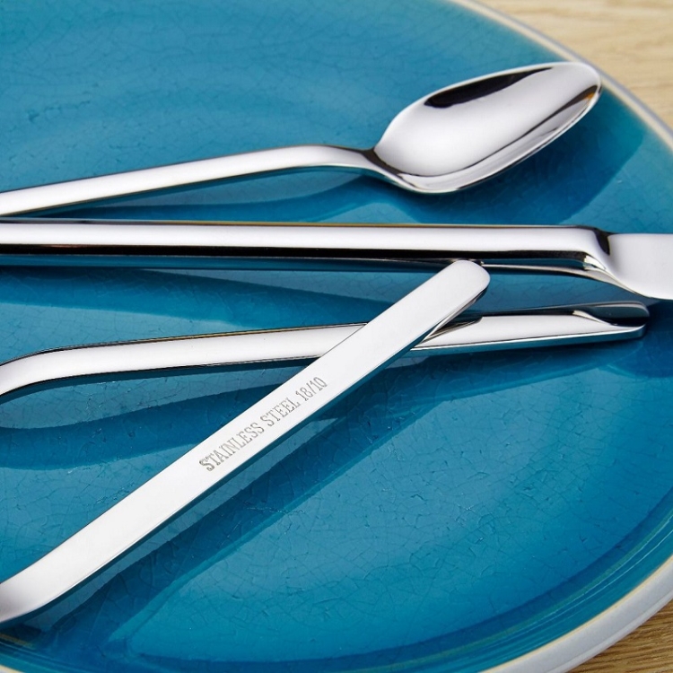 2 PCS Thick Stainless Steel Western Food Spoon Coffee Spoon, Size:L