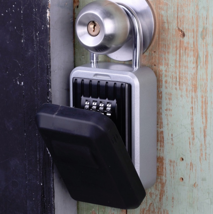 Password Key Box Wall-Mounted Metal Box Password Box Outdoor Key Anti ...