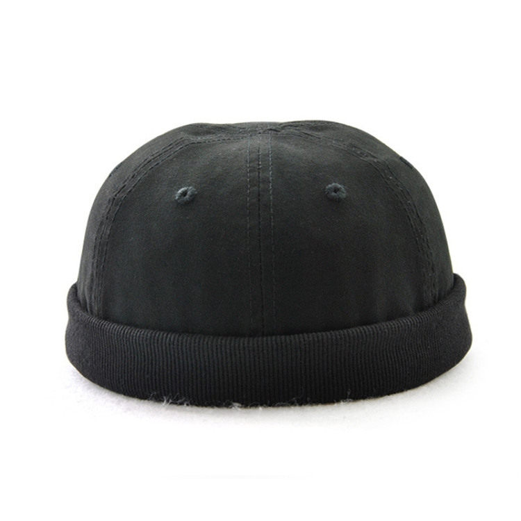 G12606 Hat Landlord Retro Wild Wild Skin Cap หมวกแตงโมขนาด: 60 ซม. (สีดำ)