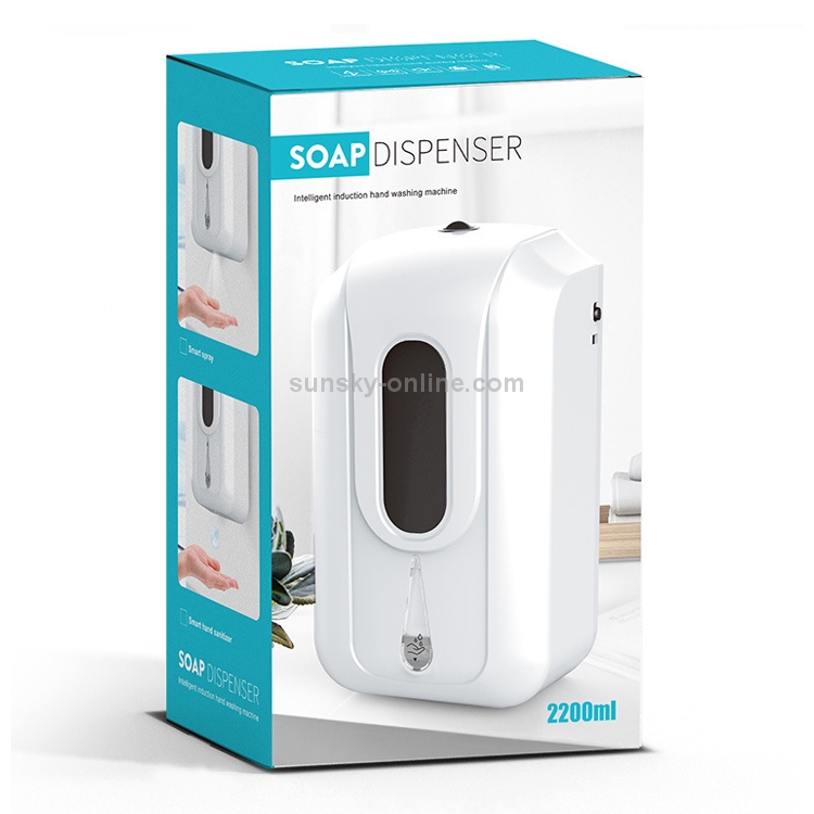 2200ml 대용량 자동 스프레이 비누 디스펜서 벽걸이 형 알코올 소독 손 소독제 기계 제품 사양 물방울