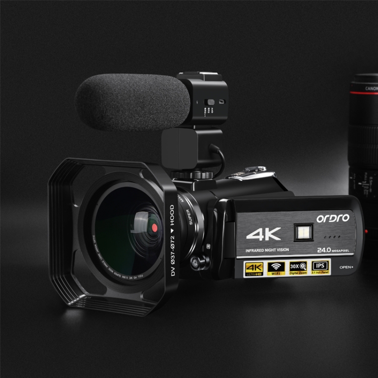 ORDRO AC3 3.1 inch IPS Screen 4K Full HD 13MP Night Vision WiFi Live Camcorder DV Digital Camera ...