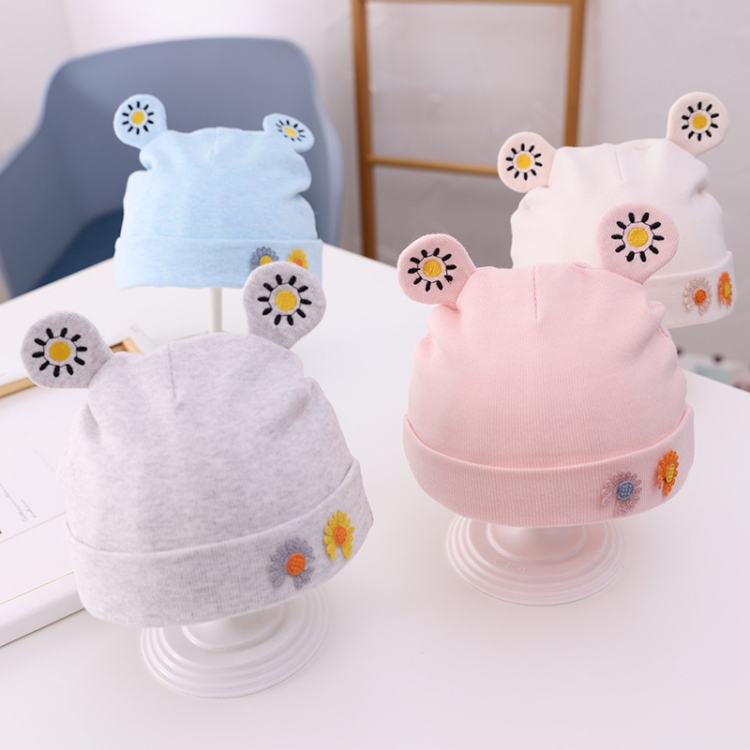 MZ9688 Daisy Embroidery Pattern Baby Skullcap Autumn Newborn Cap, Size ...