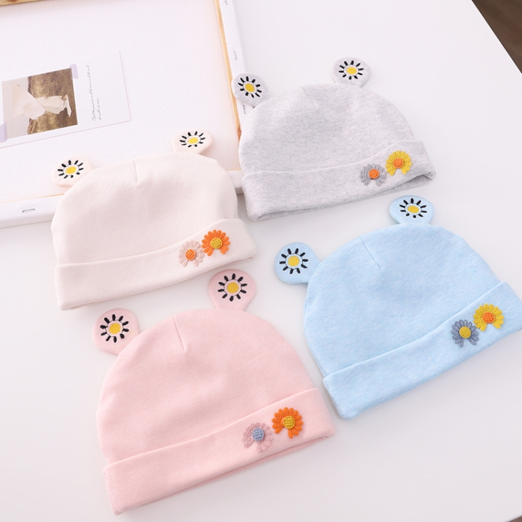 MZ9688 Daisy Embroidery Pattern Baby Skullcap Autumn Newborn Cap, Size ...