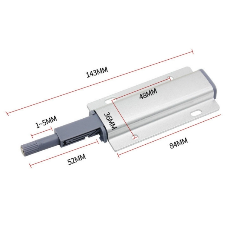 3 ชิ้นอลูมิเนียมอัลลอยด์ Bouncer ฟรีมือจับ Push-Pull Cabinet ตู้เสื้อ ...