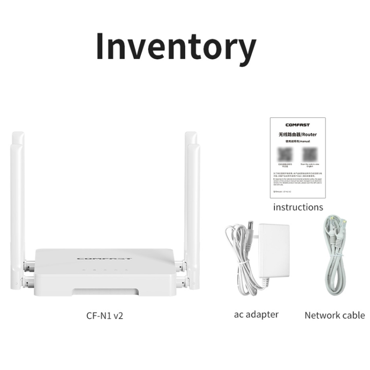 COMFAST CF-N1 V2 300Mbps WIFI4 Wireless Router mit 1 WAN + 4 Lan RJ45 ...