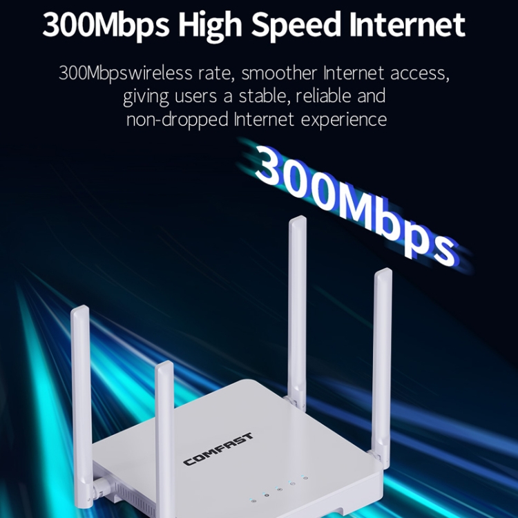 COMFAST CF-N1 V2 300Mbps WIFI4 Wireless Router mit 1 WAN + 4 Lan RJ45 ...