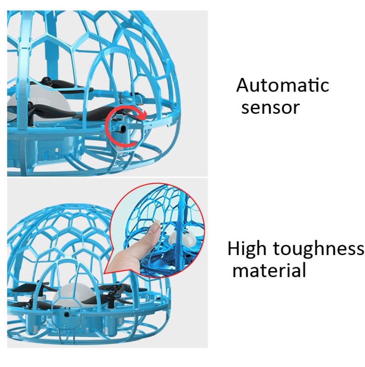 Colorful Light Induction Flying Ball Remote Control Four-Axis Drone ...