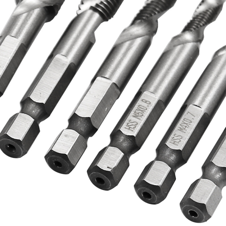 6 PCS / Set HSS Multi-Function Integrated Composite Tap Hole Tapping ...