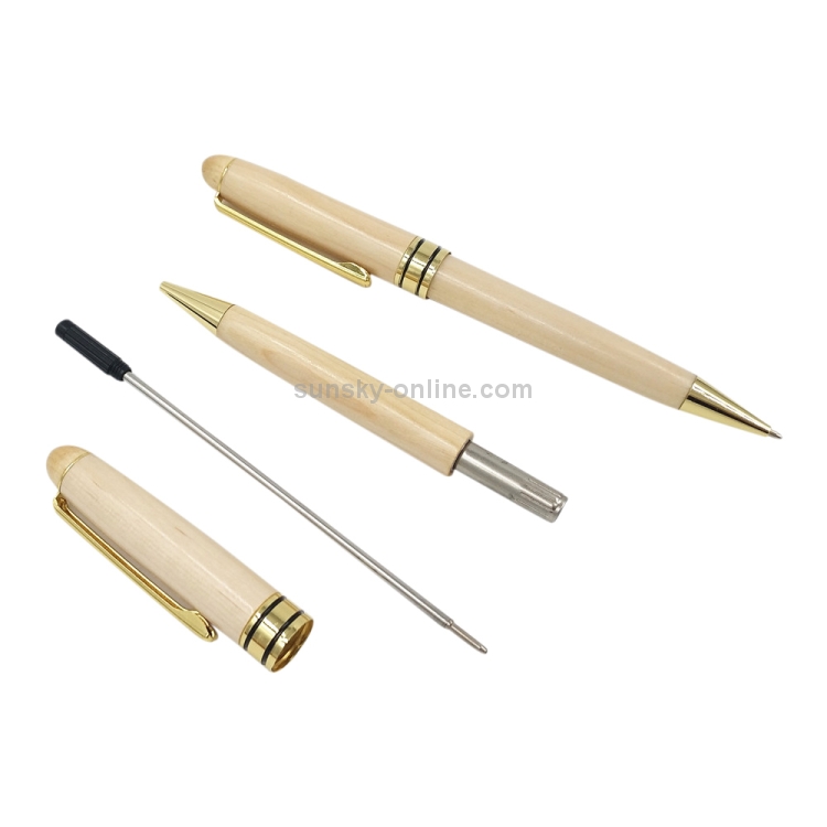 Creative Maple Pen Set with Wooden Pen Box Student Stationery Office ...