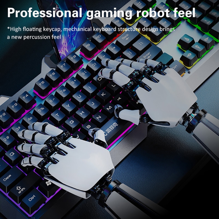 Keyboard + PW2H Mouse Set Inphic V680 Metal Mechanical Keyboard Backlit ...