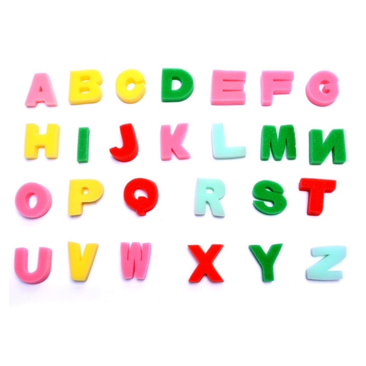 스폰지 페인팅 브러시 어린이 아트 페인팅 인감 도구 임의 색상 배달26 글자