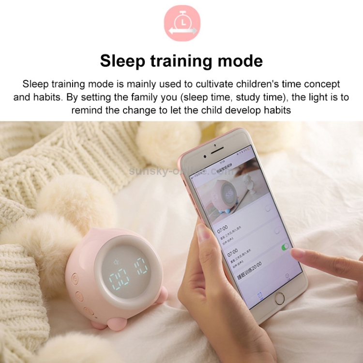 Creative Cartoon Peach Smart Alarm Clock Multifunctional Children Sleep ...