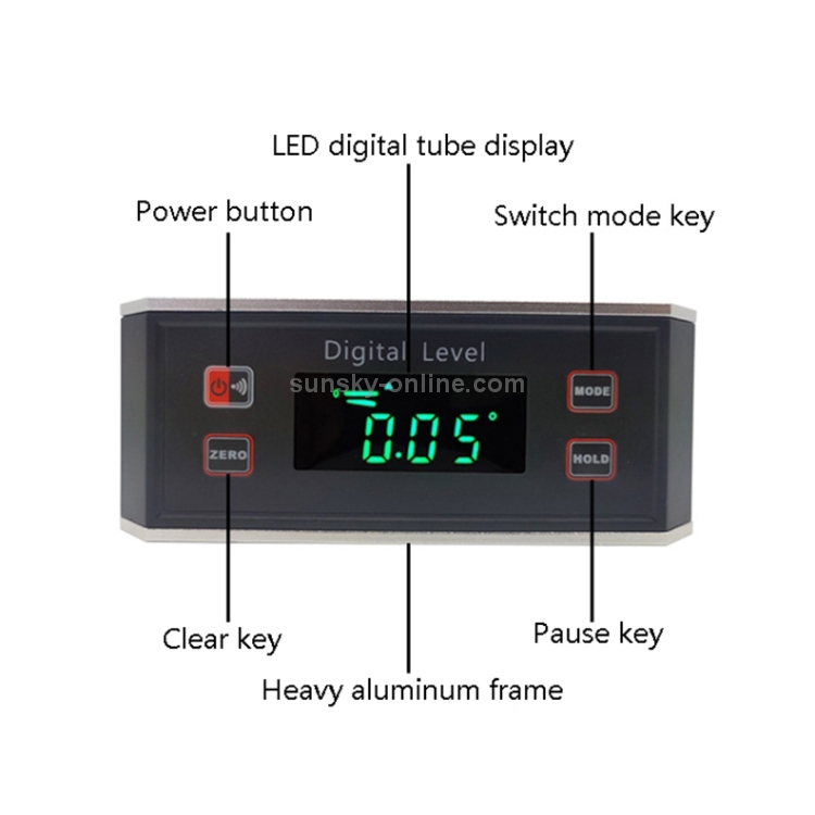 DL1903 Mini Digital Display Level Multifunctional Aluminum Alloy ...