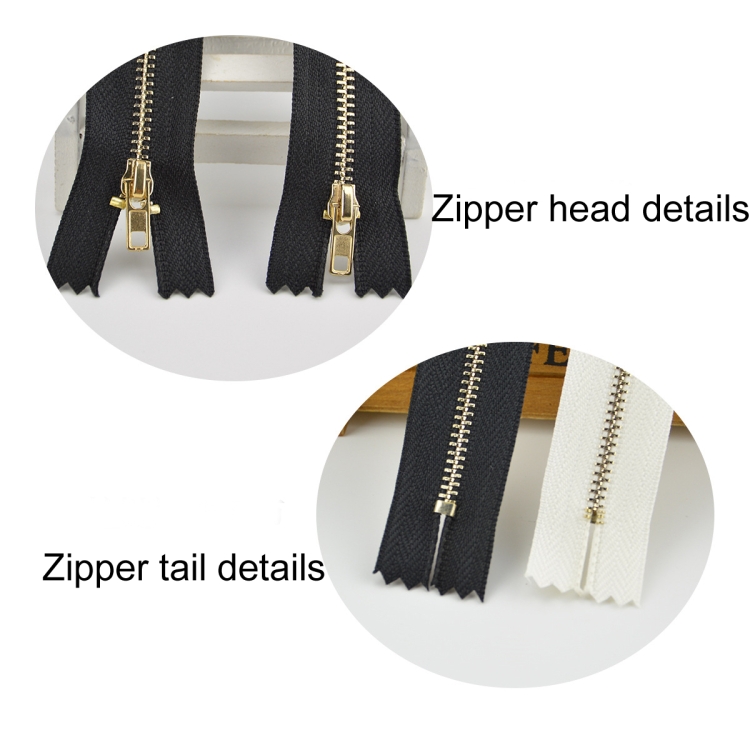 100 PCS No.3 Metal Copper Zipper Pants Placket Zipper, Specification ...