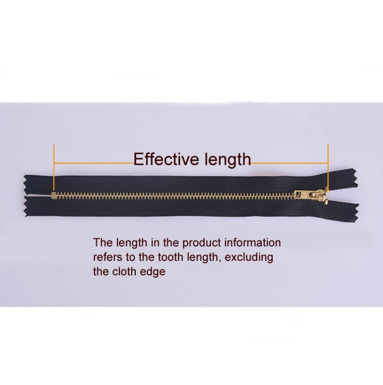 100 PCS No.3 Metal Copper Zipper Pants Placket Zipper, Specification ...