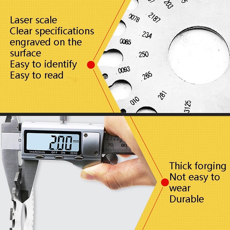 เครื่องวัดลวดสแตนเลสรุ่น Weld Inspection Ruler Thickness Ruler Wire ...