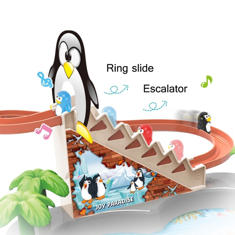 Penguin Stair Climbing Children Electric Magnetic Fishing Toy ...