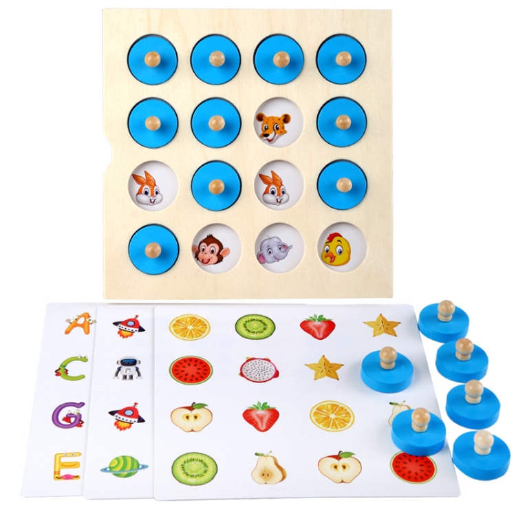 Wooden Children Logical Thinking Memory Chess Puzzle Childhood ...
