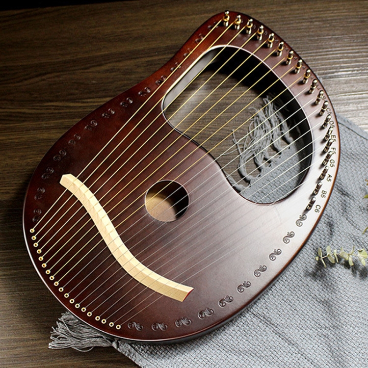 Small Harp Laya Portable Mini Lyre,Style: 16 Tone Log Color Bright Panel
