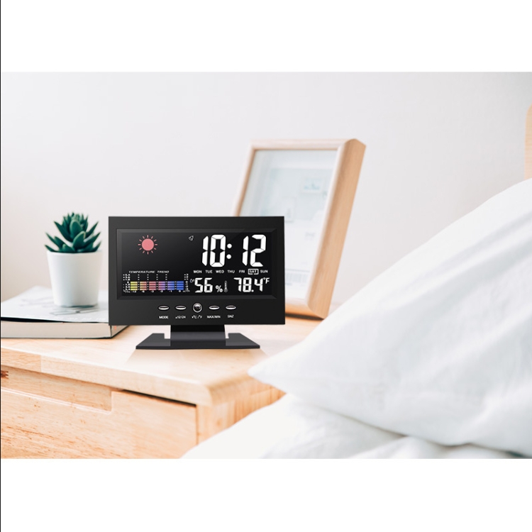 8082T Weather Forecast Clock LED Color Screen Perpetual Calendar ...