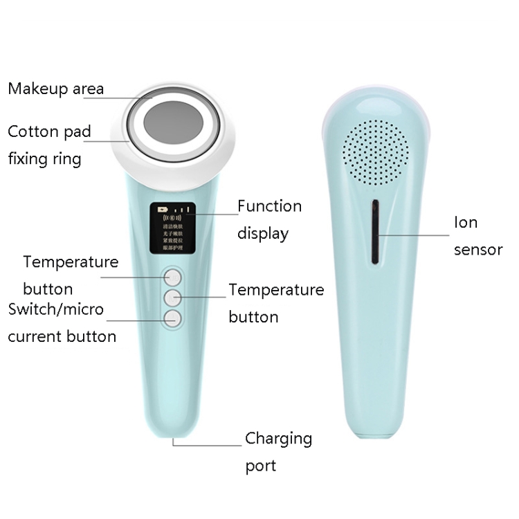 Facial Ultrasonic Iontophoresis Micro-Current Color Light Skin ...