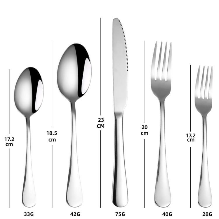 20 in 1 Stainless Steel Cutlery Steak Cutlery Set, Specification: Black