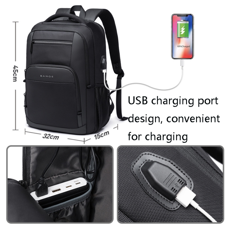 BANGE BG-1921 College Student Schoolbag Waterproof Business Computer ...
