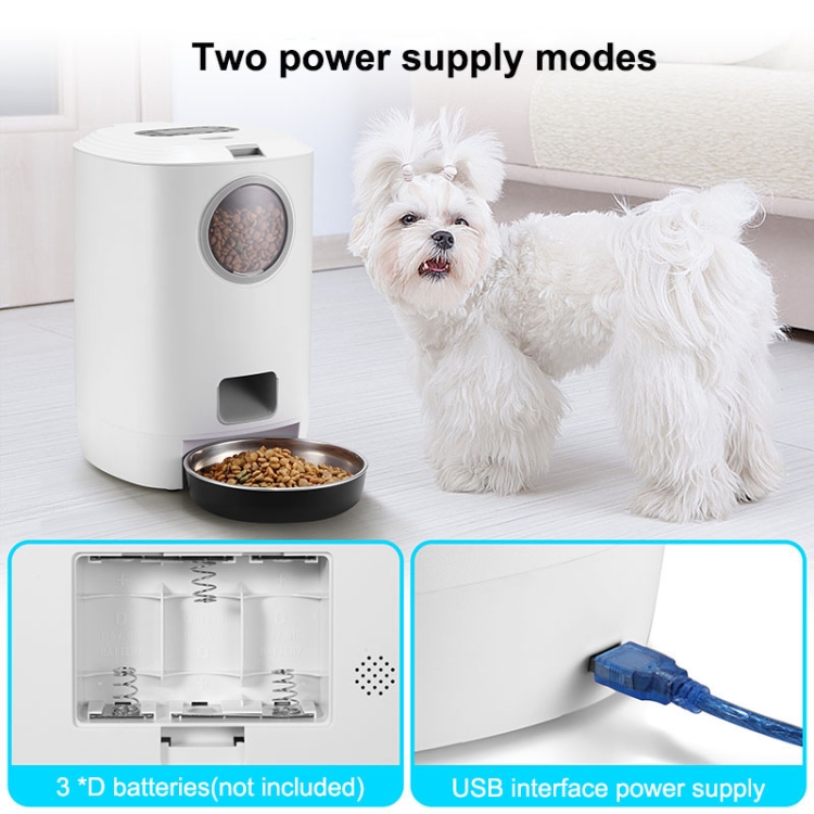 4.5L Smart Pet Cat Dog Bowl Food Automatic Dispenser Feeder With Timer ...