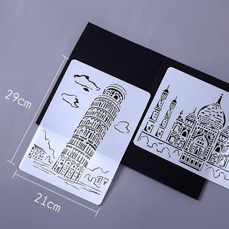 10 PCS 2 London Bridge Construction Series Painting Template Theme City ...