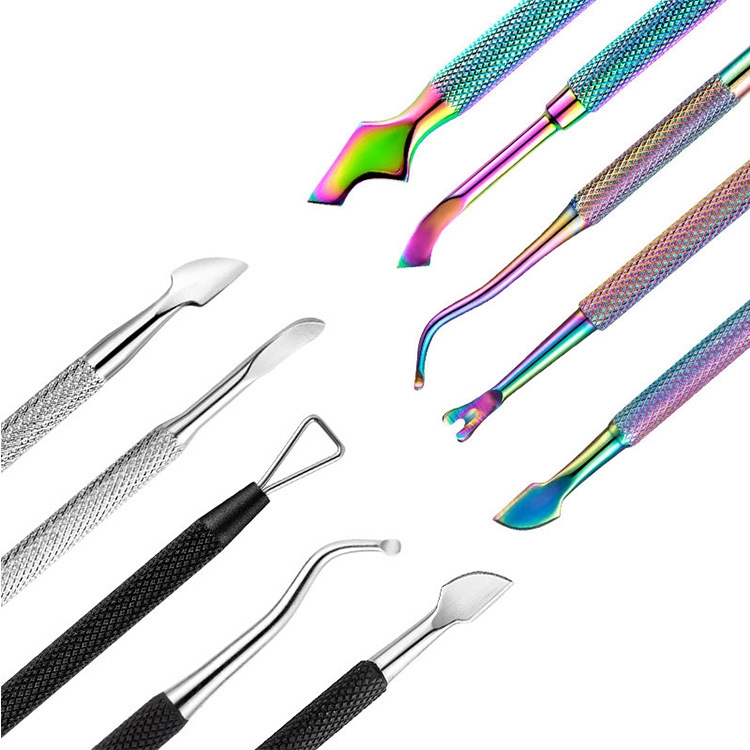 FABIYAN Stainless Steel Dead Skin Shear Steel Push Nail Art Tool Set ...