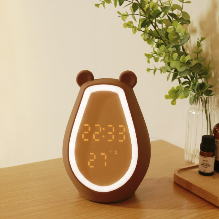 곰 알람 시계 Led 디지털 침묵의 침대 램프 램프 블루투스 스피커 Usb 충전 어린이 만화 야간 조명 블루투스 소규모