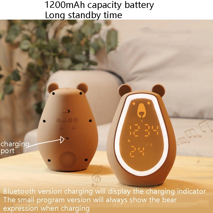 곰 알람 시계 Led 디지털 침묵의 침대 램프 램프 블루투스 스피커 Usb 충전 어린이 만화 야간 조명 블루투스 소규모