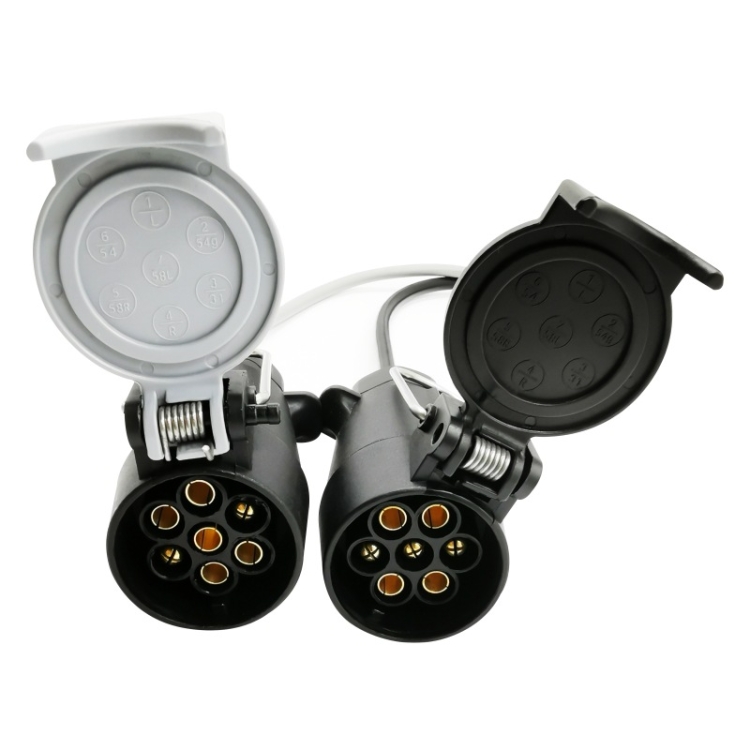 VC1014 13P Transfer Double 7P Trailer Connector Cable Car Plug Socket ...