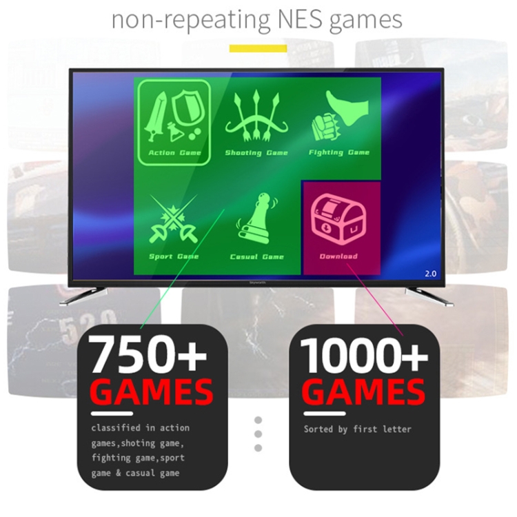 Mini Wireless Doubles HD TV Game Machine, Product color: Y3 Mini ...