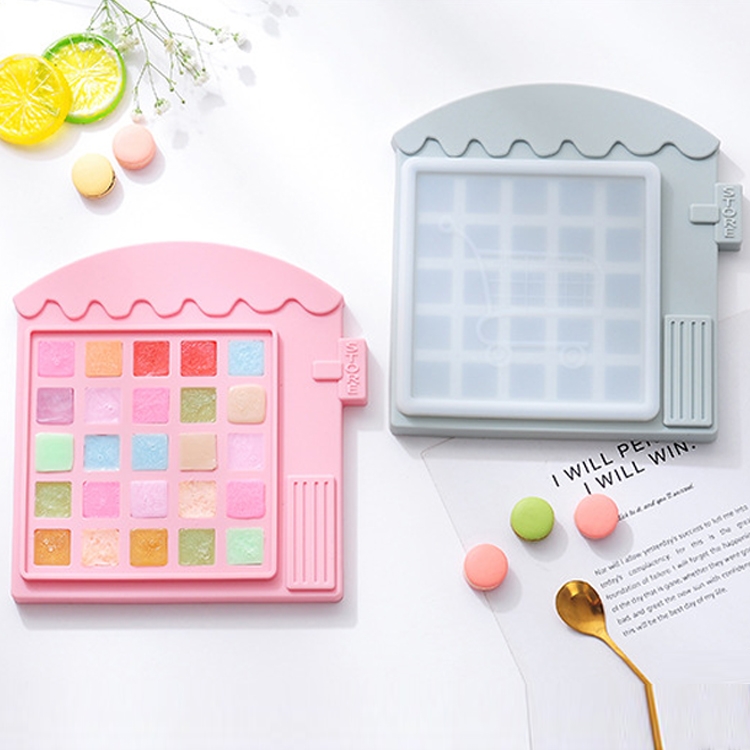 2 개 만화 실리콘 얼음 상자 뚜껑 보완 식품 퓌레 치즈 초콜릿 젤리 곰팡이 사양 상점 파란색