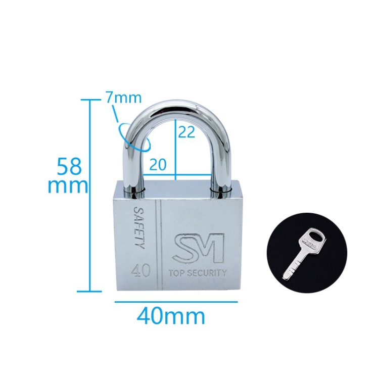 4 PCS Square Blade Imitation Stainless Steel Padlock, Specification ...