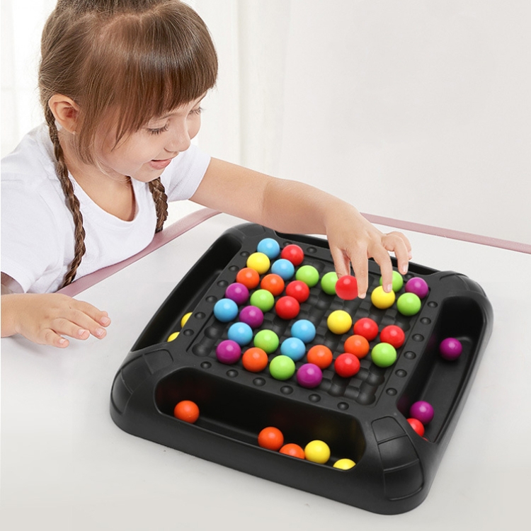 2 Pcs 무지개 음악 퍼즐 장난감을 제거하는 어린이 재미있는 체스 조기 교육 부모 하위 보드 게임 색상 두꺼운 버전 컬러 박스