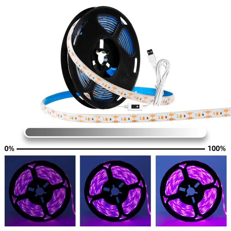 1m Non-waterproof LED Planting Filling Light Belt USB Hand Scan Dimming ...