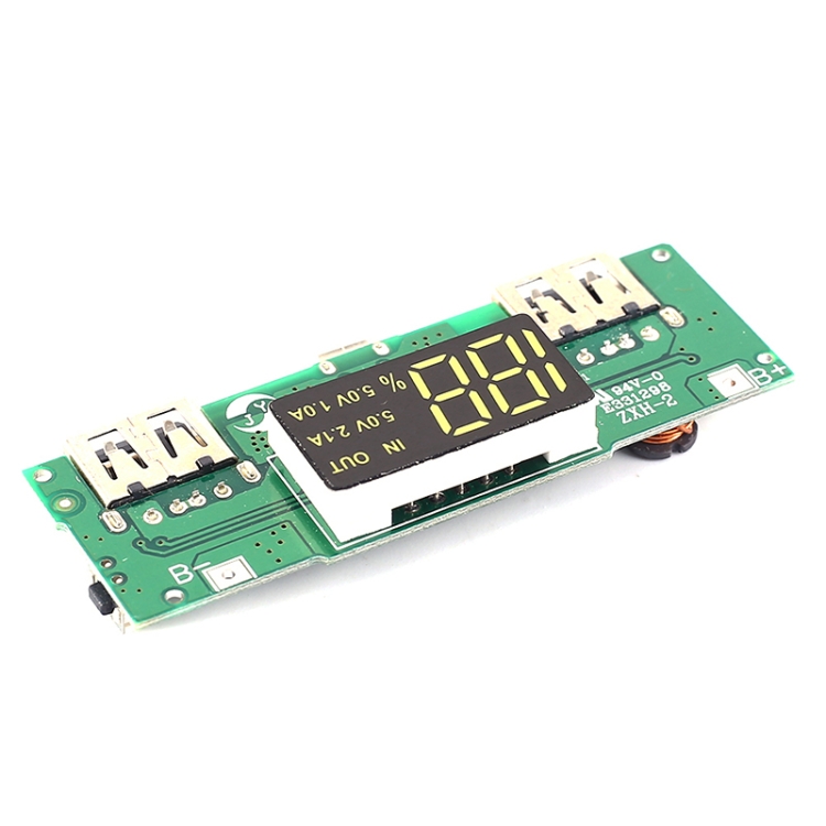 5V 2A Charging Port Boost Module Dual USB Output Digital Display ...