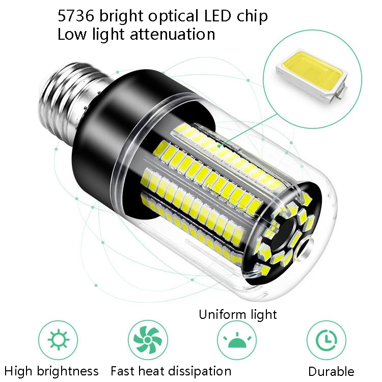 2 PCS 3.5W 5736 LED 옥수수 빛 정전류 폭 압력 높은 밝은 전구 (E27 따뜻한 흰색)