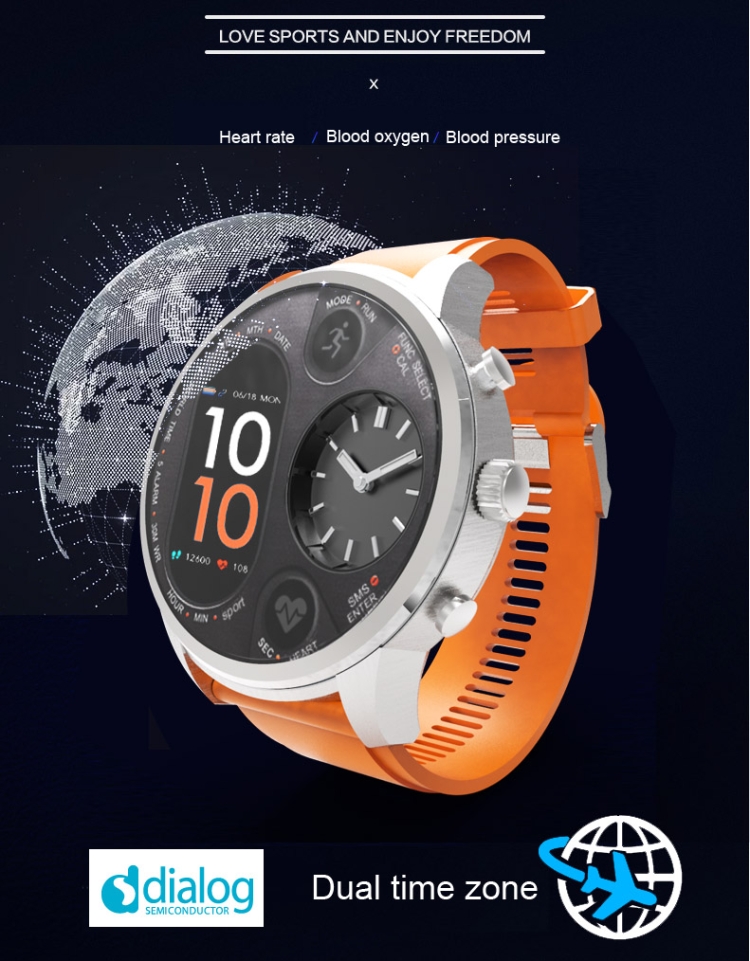 T3 Dual Display Smart Watch For Men IP68 Waterproof Fitness Bracelet 15 ...